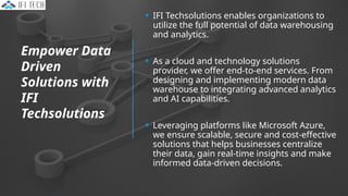 Data Warehousing and Analytics IFI Techsolutions .pptx