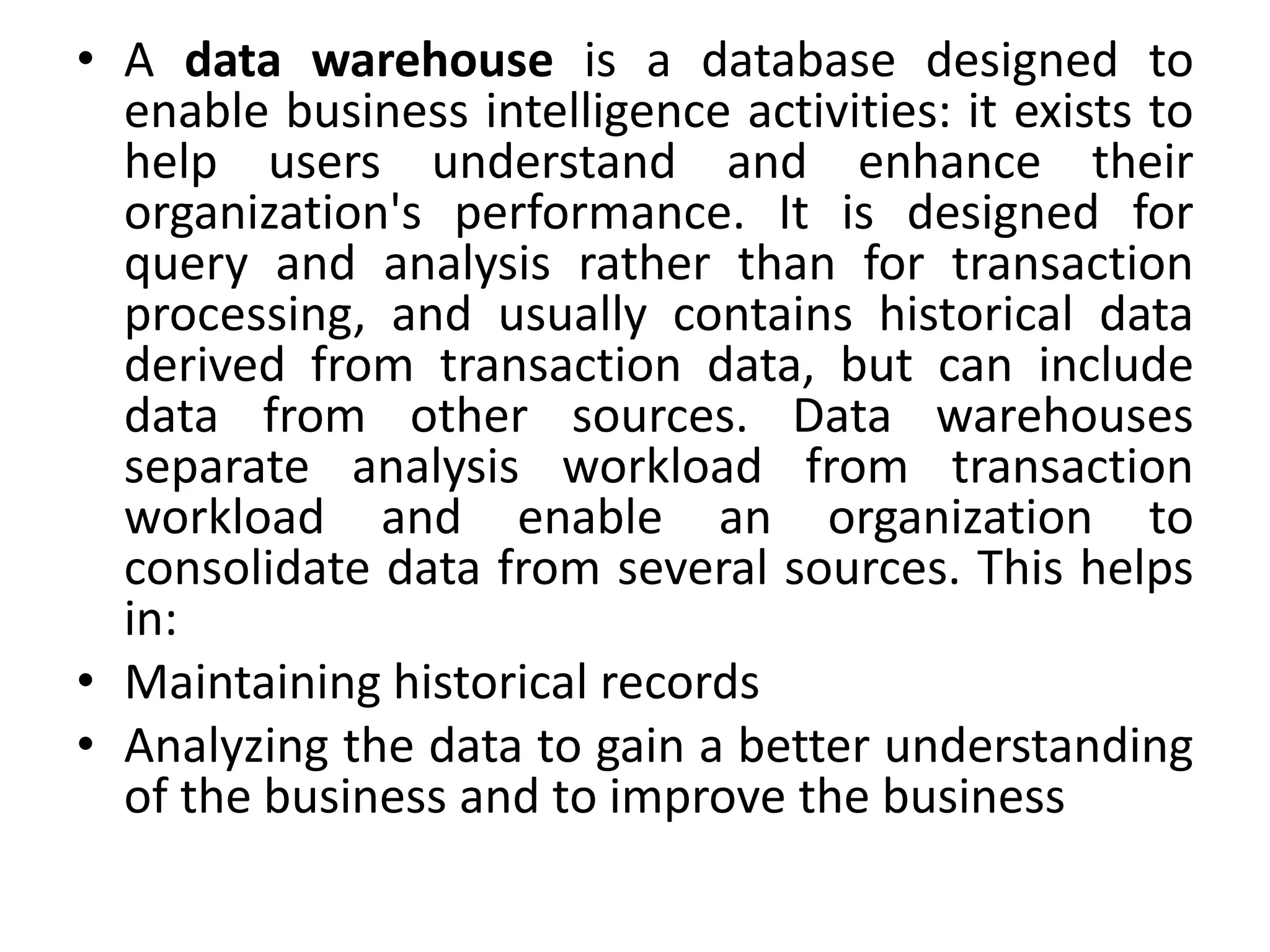 Data warehousing and data mart | PPTX