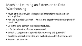 Data warehousing and machine learning primer | PDF