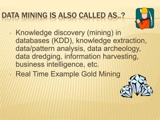 introduction to data warehousing and mining | PPT