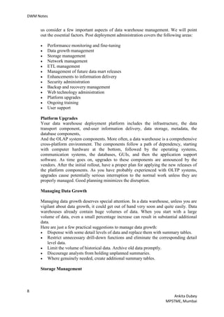 Data Warehouses & Deployment By Ankita dubey | PDF