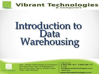 Data ware housing - Introduction to data ware housing process. | PPT