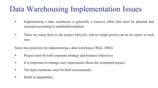 Data Warehousing Implementation Issues | PPT