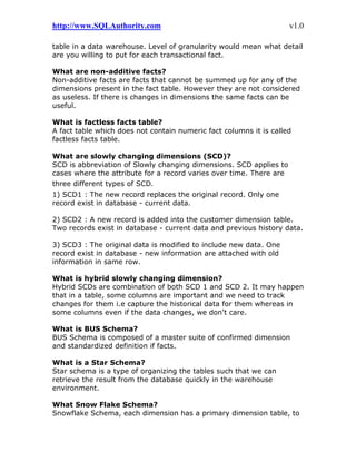 Data warehousing interview_questionsandanswers | PDF | Databases ...