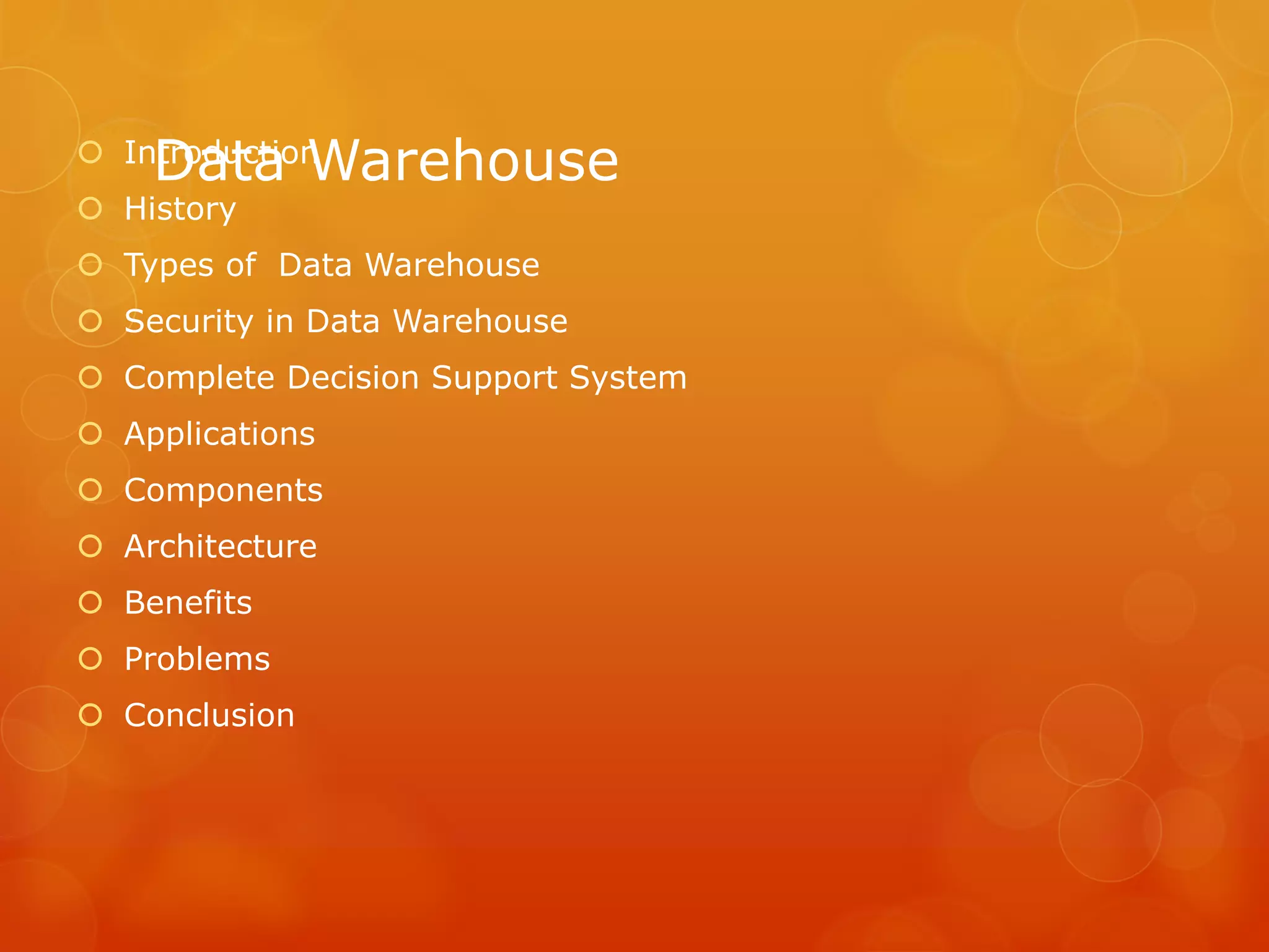 Data Warehousing ppt | PPTX | Databases | Computer Software and ...