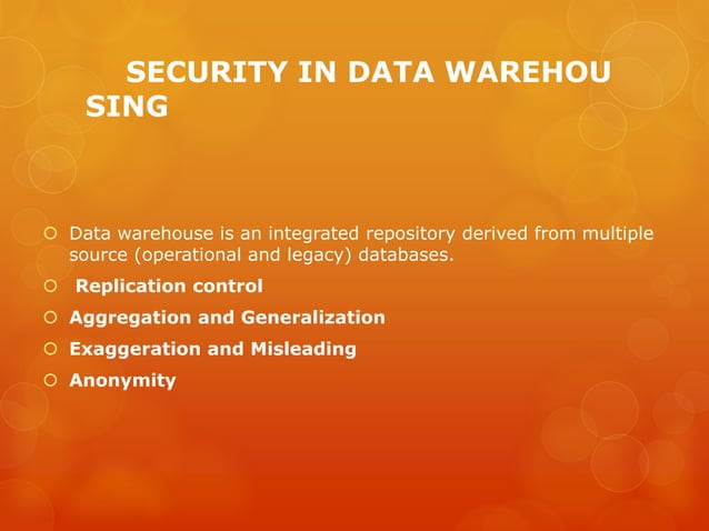 Data Warehousing ppt | PPTX | Databases | Computer Software and Applications