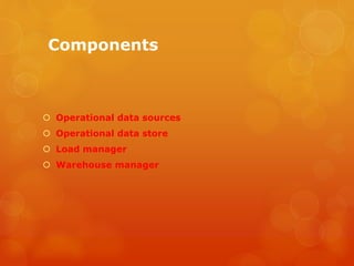 Data Warehousing ppt | PPTX | Databases | Computer Software and Applications