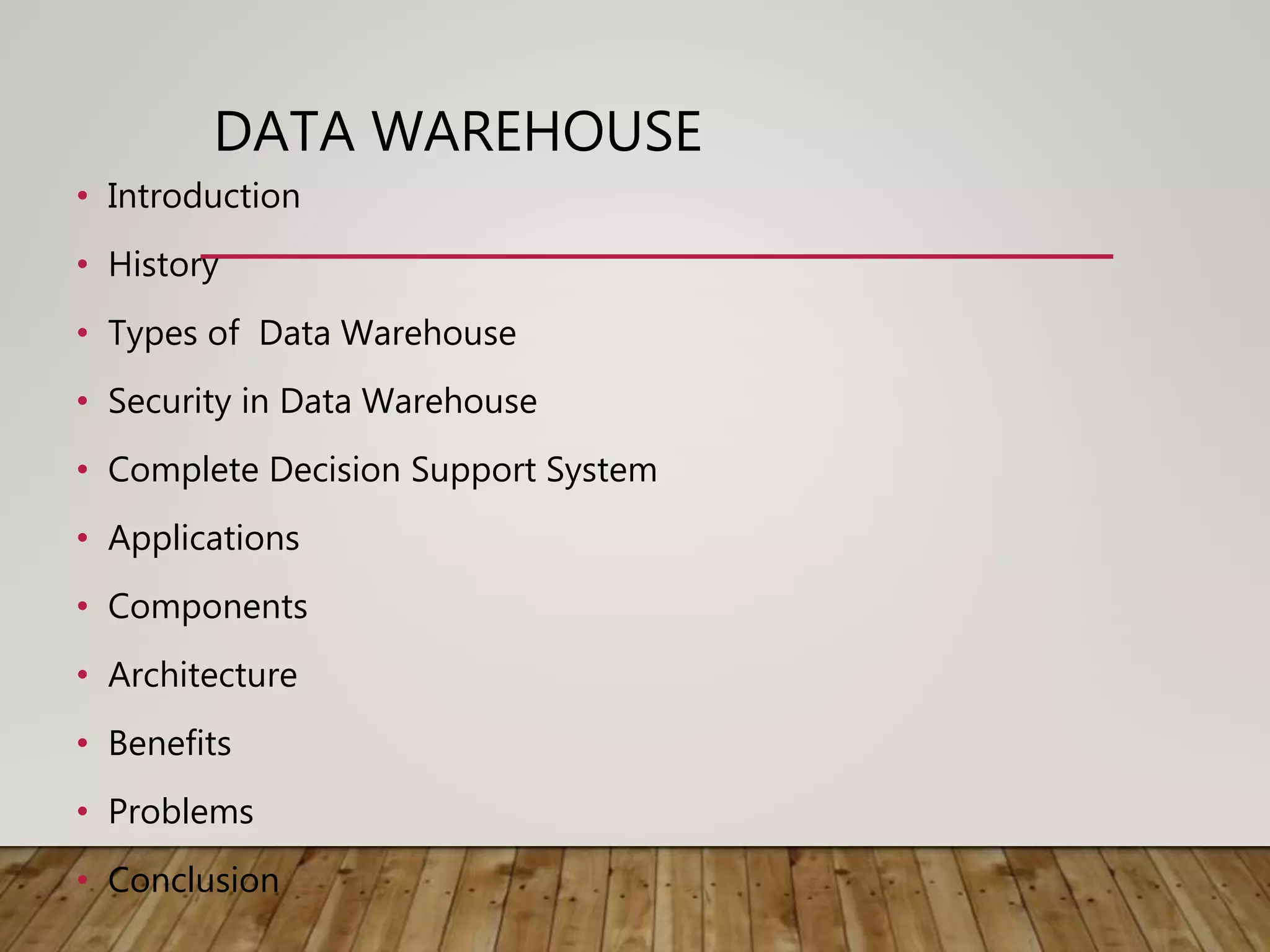 Data warehousing ppt | PPTX
