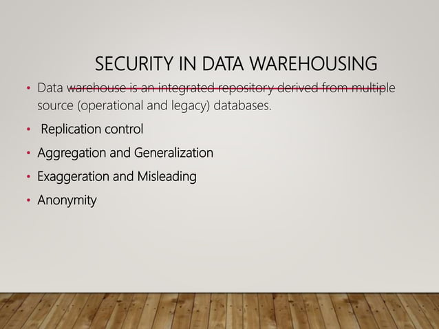 Data warehousing ppt | PPTX