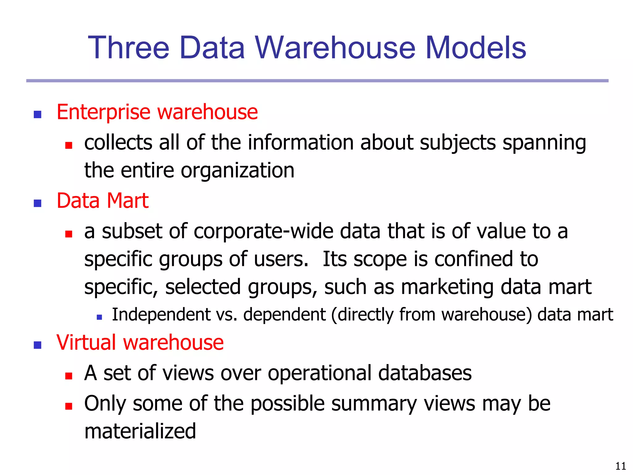 Data warehousing and online analytical processing | PPT