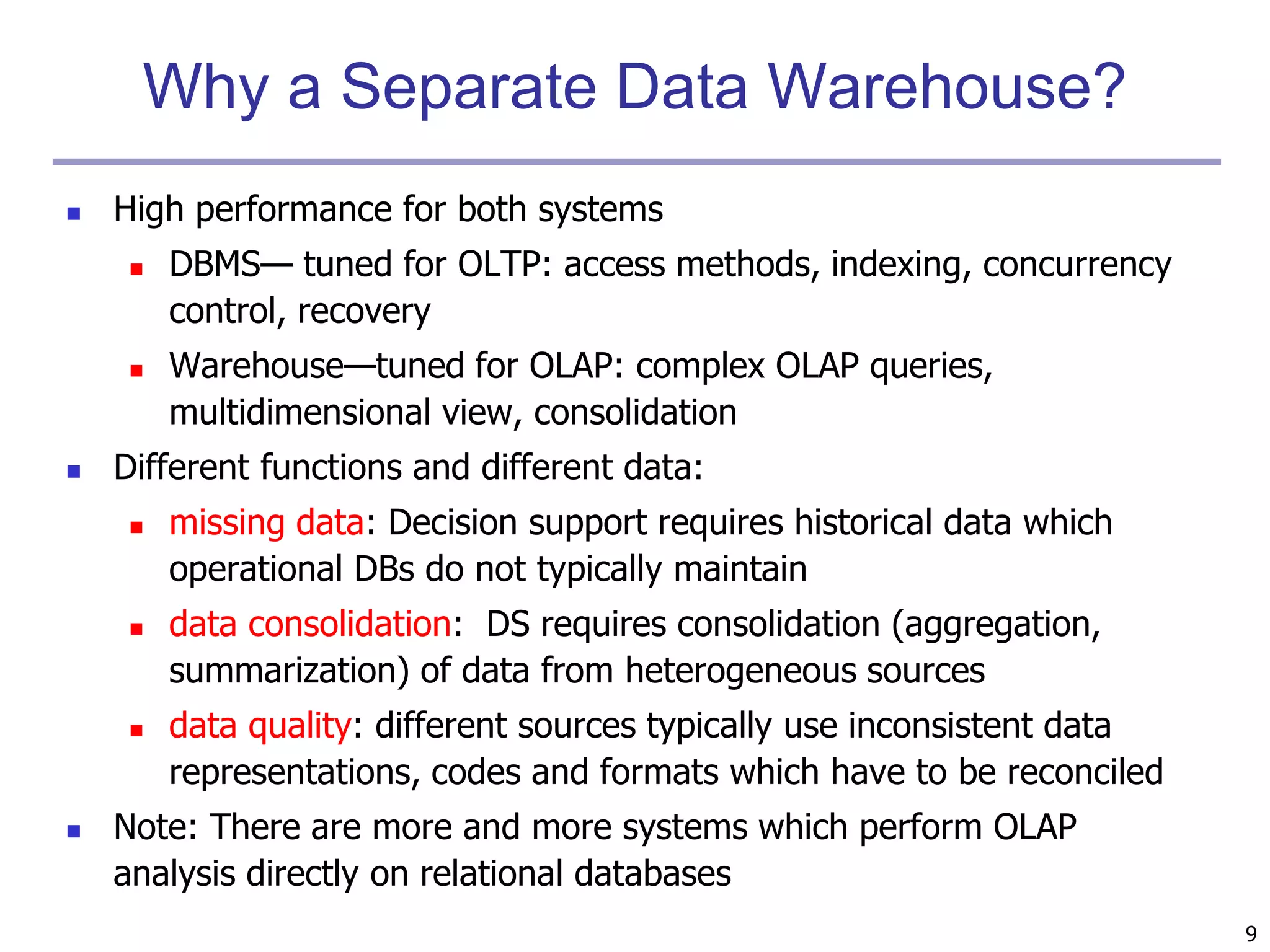 Data warehousing and online analytical processing | PPT