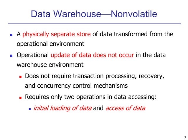 Data warehousing and online analytical processing | PPT