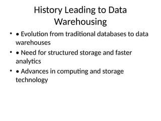 Data_Warehousing_Presentation in Database | PPT