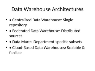 Data_Warehousing_Presentation in Database | PPT