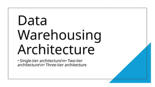 DATAWAREHOUSING Pppt for data warehouin | PPT