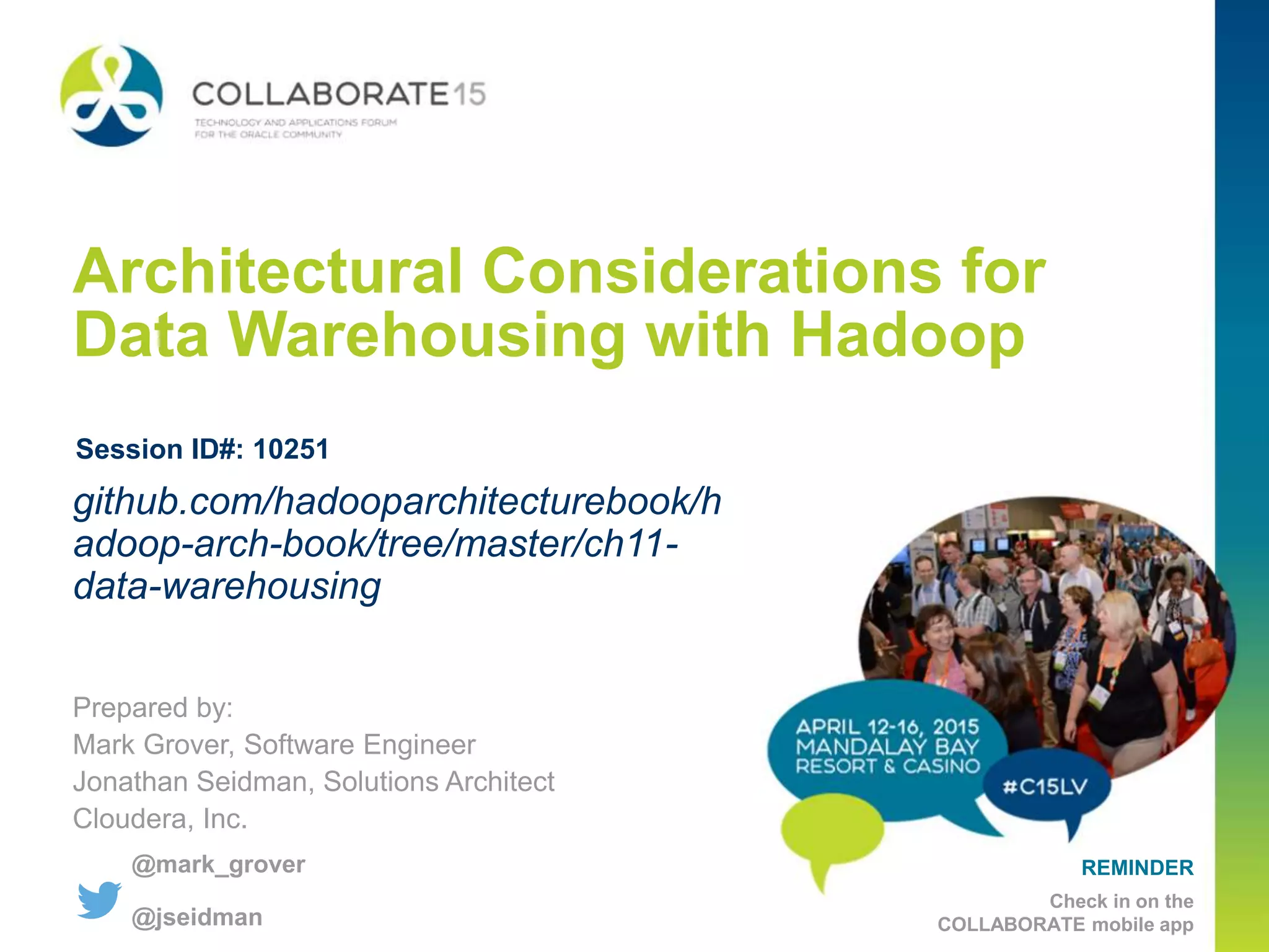 Data warehousing with Hadoop | PPTX