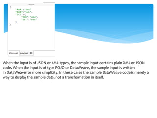Data weave | PPTX | Web Development | Internet