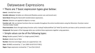 Data weave (MuleSoft) | PPTX