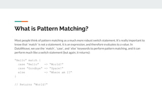Data weave 2.0 advanced (recursion, pattern matching) | PPTX