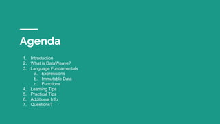DataWeave 2.0 Language Fundamentals | PPTX