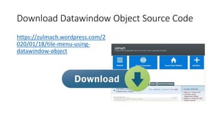 Tile Menu Using Datawindow Object | PPT