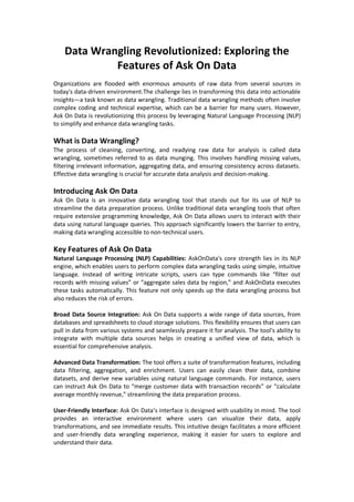 Data Wrangling Revolutionized Exploring Ask On Data.pdf