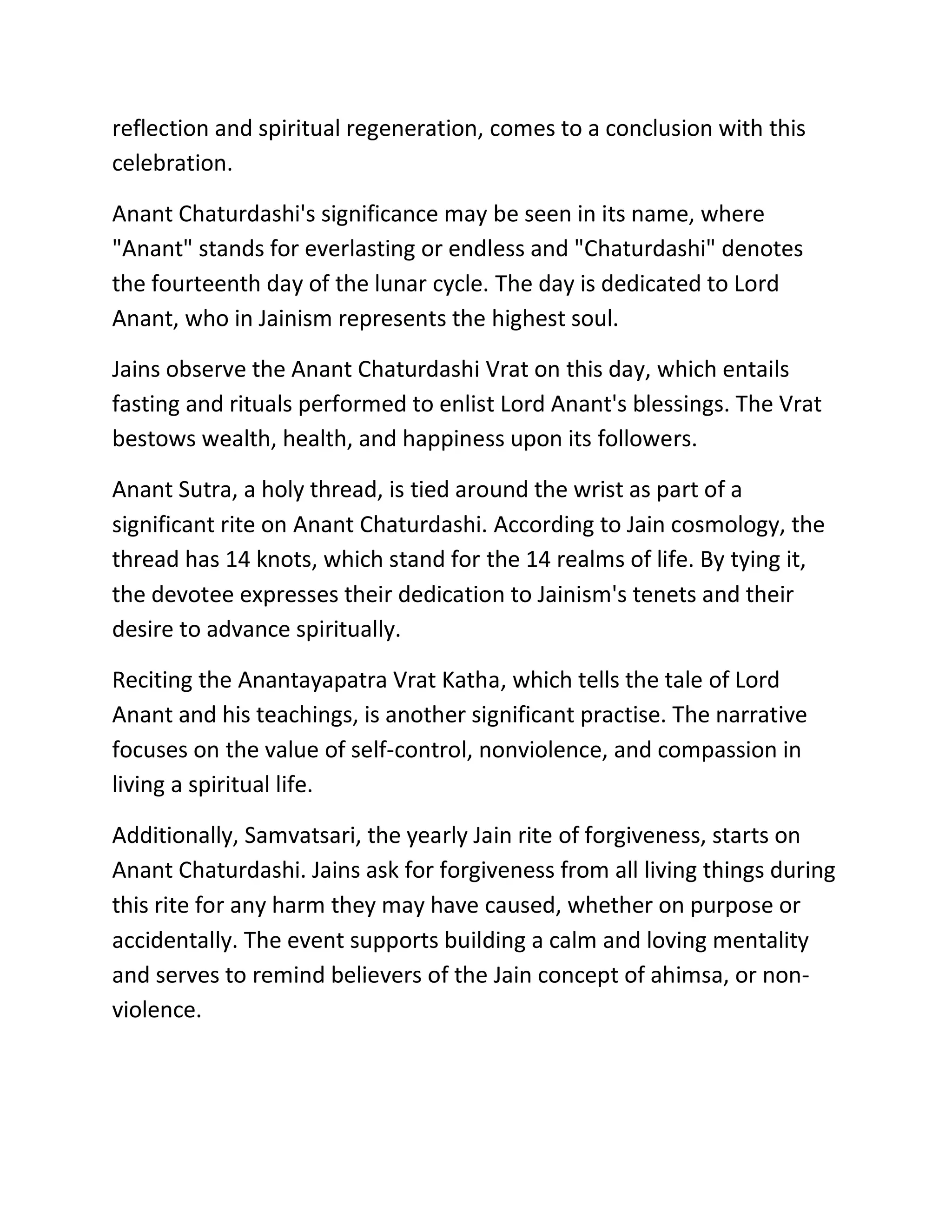 Date, Puja Vidhi, and Festival Importance in Jainism for Anant Chaturdashi in 2023 | PDF