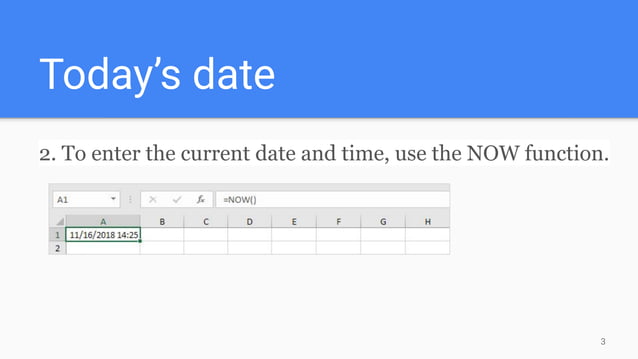 Spreadsheet Date And Time Functions Ppt 
