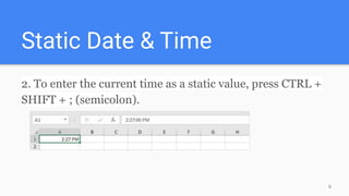 Spreadsheet Date & Time Functions | PDF