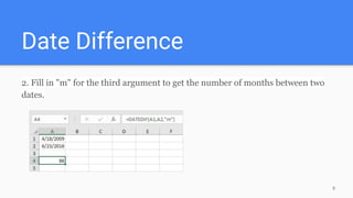 Spreadsheet Date & Time Functions | PDF