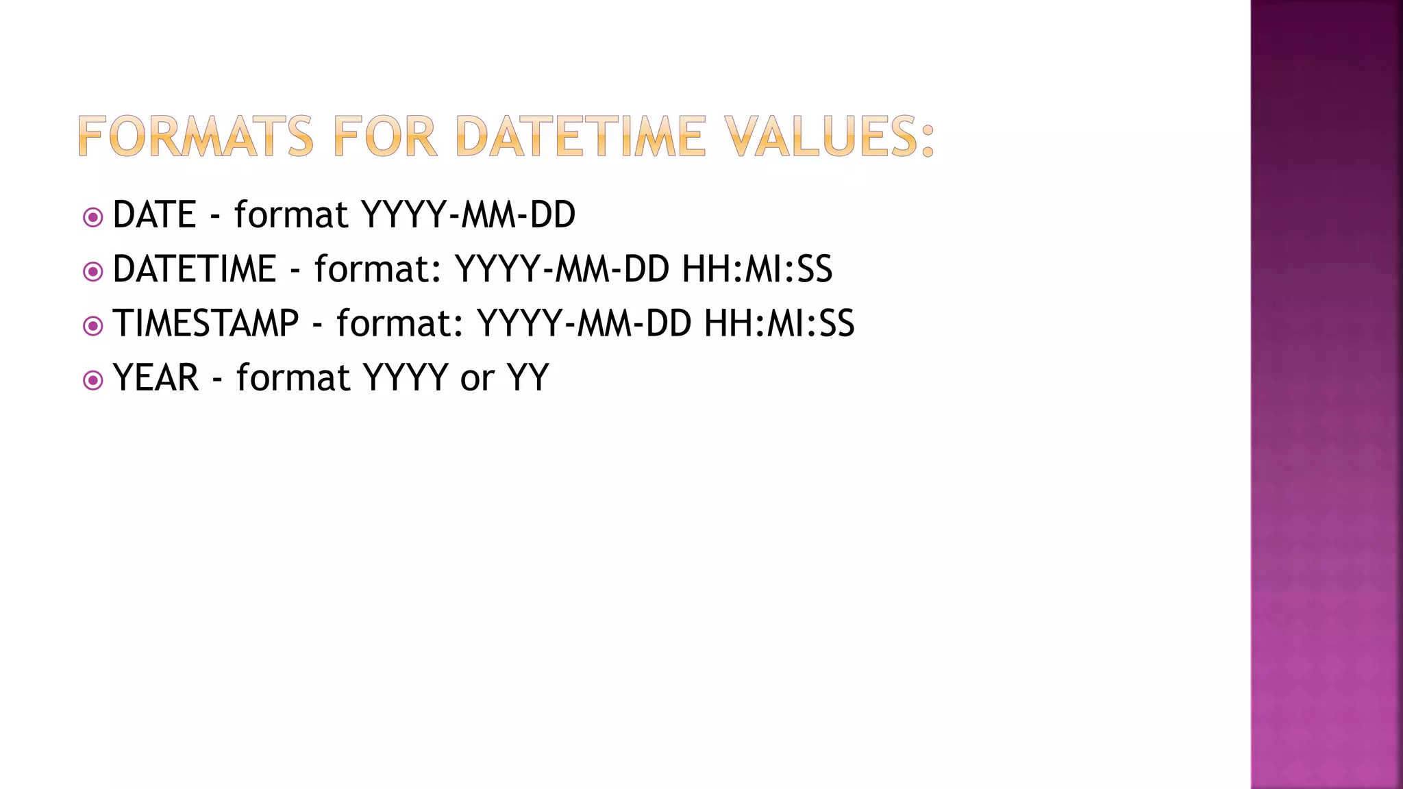 Date and Time FUNCTIONS | PPTX