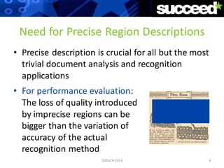Datech2014-Session1-Document Representation Refinement for Precise Region Description | PDF ...