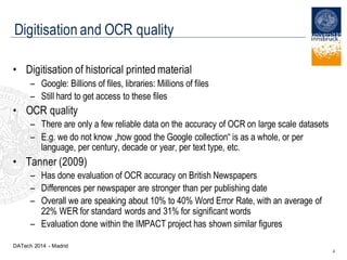 Datech2014 - Session 3 - User-driven correction of OCR errors. Combining crowdsourcing and ...