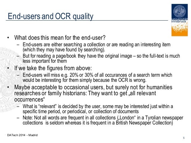 Datech2014 Session 3 User Driven Correction Of Ocr Errors Combin