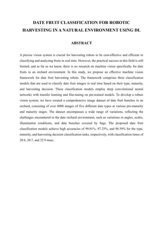 DATE FRUIT CLASSIFICATION FOR ROBOTIC HARVESTING IN A NATURAL ENVIRONMENT USING DL.docx
