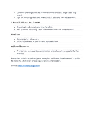Date And Time Converter | PDF | Programming Languages | Computing