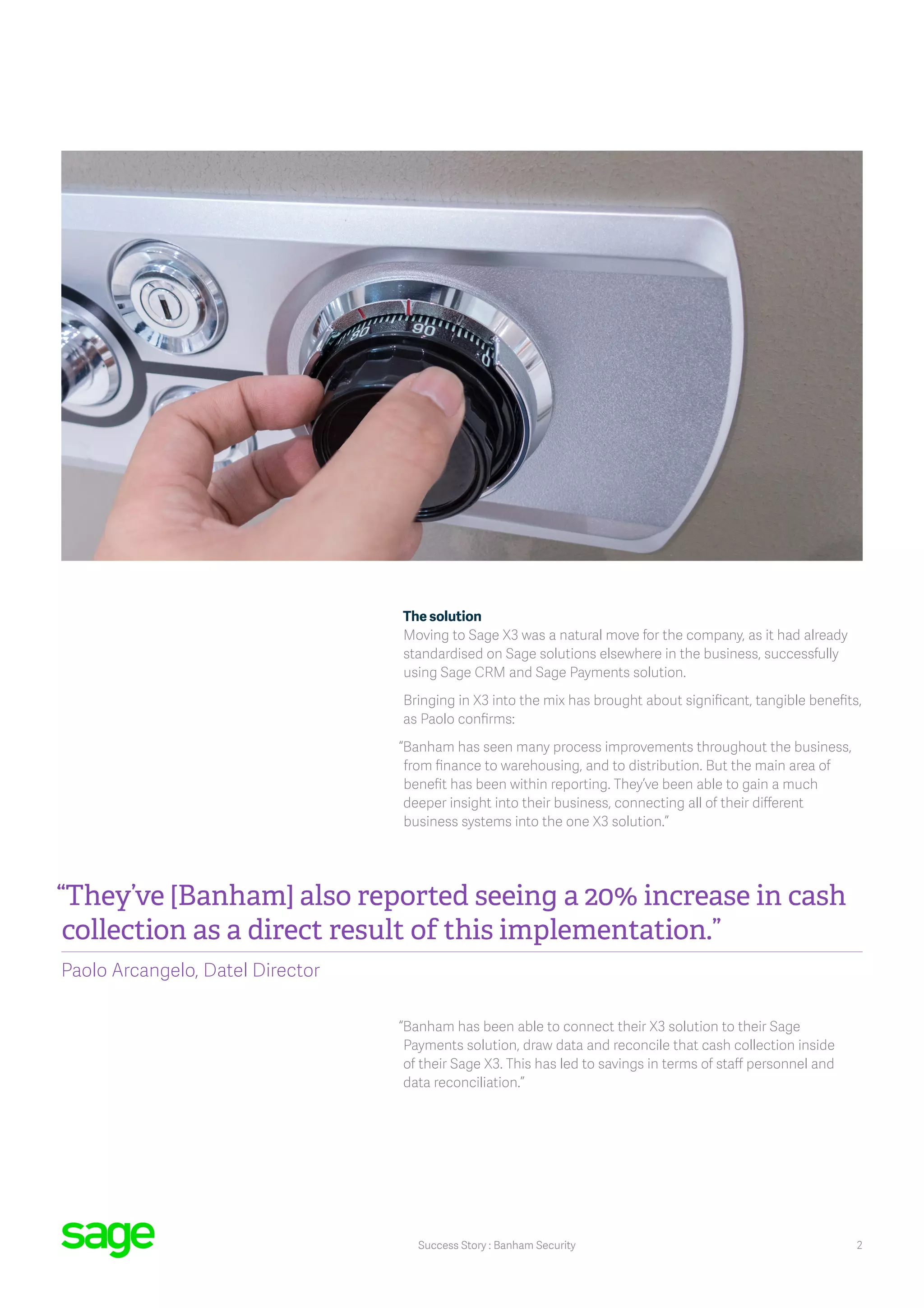 Banham Security - Connecting Sage X3 to Sage CRM | PDF | Business ...