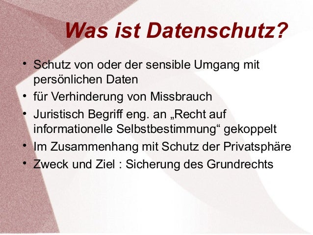 Datenschutz