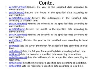 Date object.pptx date and object v | PPTX