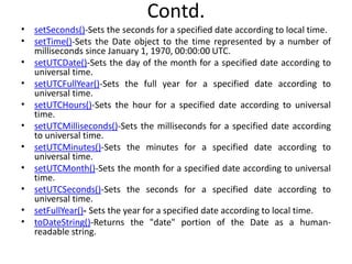 Date object.pptx date and object v | PPTX
