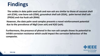 Physico-chemical investigation of date palm seed as a reinforcement in ...