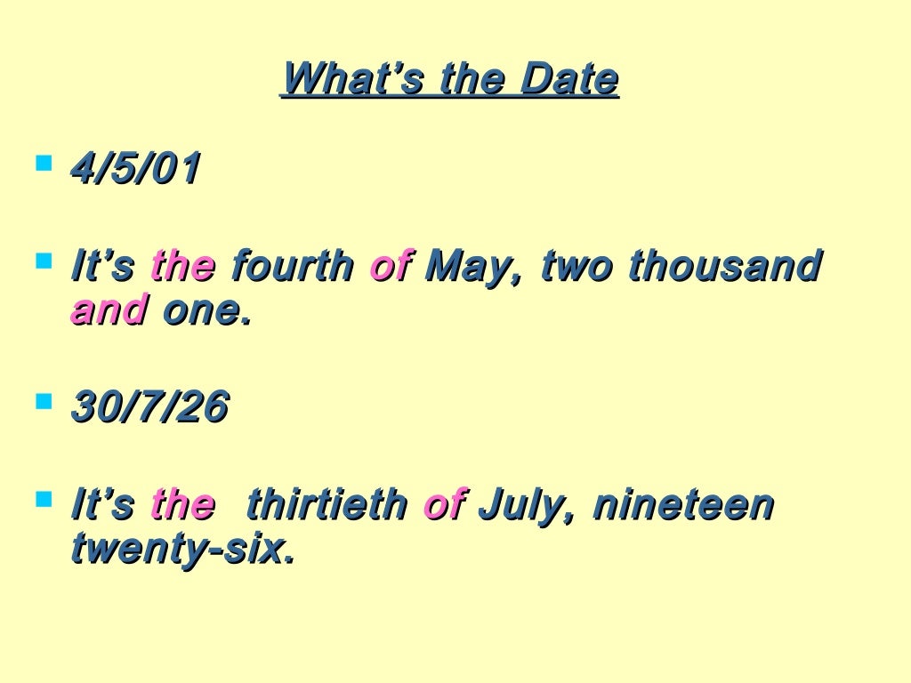 Dates dates