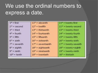 Dates and days presentation | PPTX