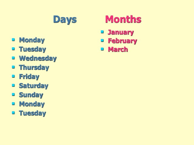 Dates and ordinal numbers | KEY