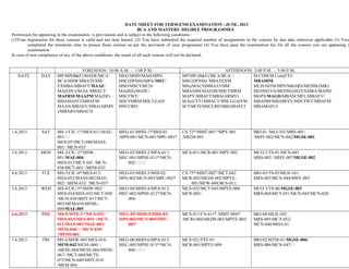 Date sheet june13 | DOC