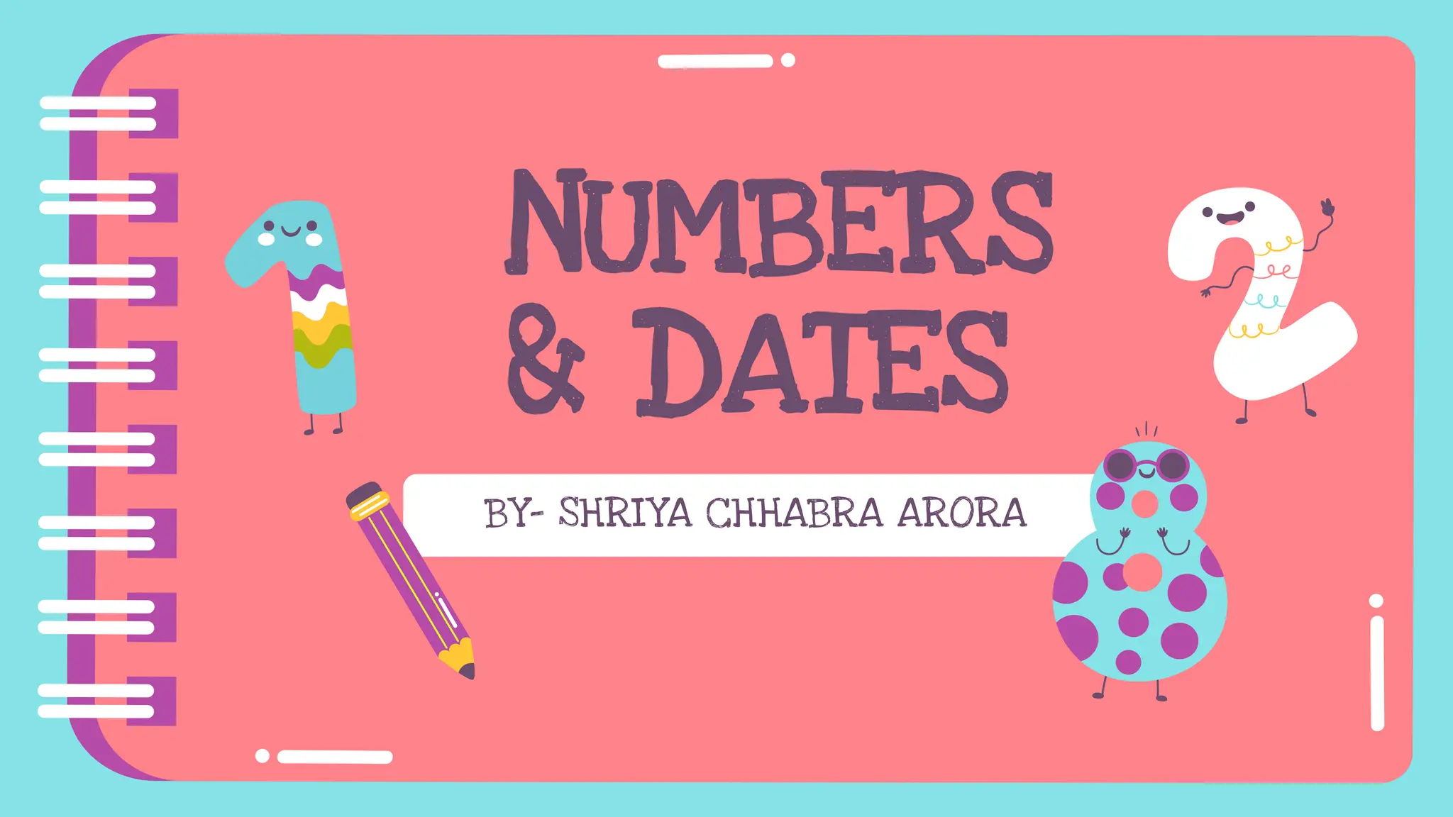 Dates & Numbers- Learn Cardinal Ordinal Numbers/Days of the Week/Months ...