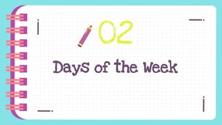 Dates & Numbers- Learn Cardinal Ordinal Numbers/Days of the Week/Months ...