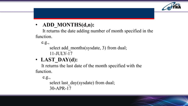 Date Time Function In Database Ppt