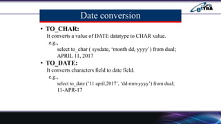 Date time function in Database | PPTX