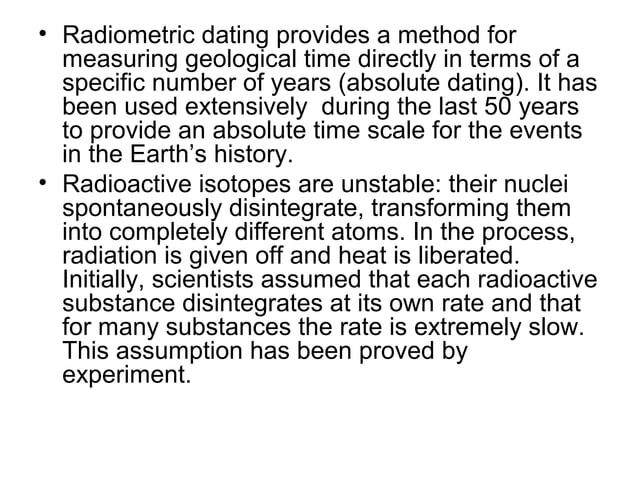 Dating Geologic Time Scale-Geomorphology chapter | PPT